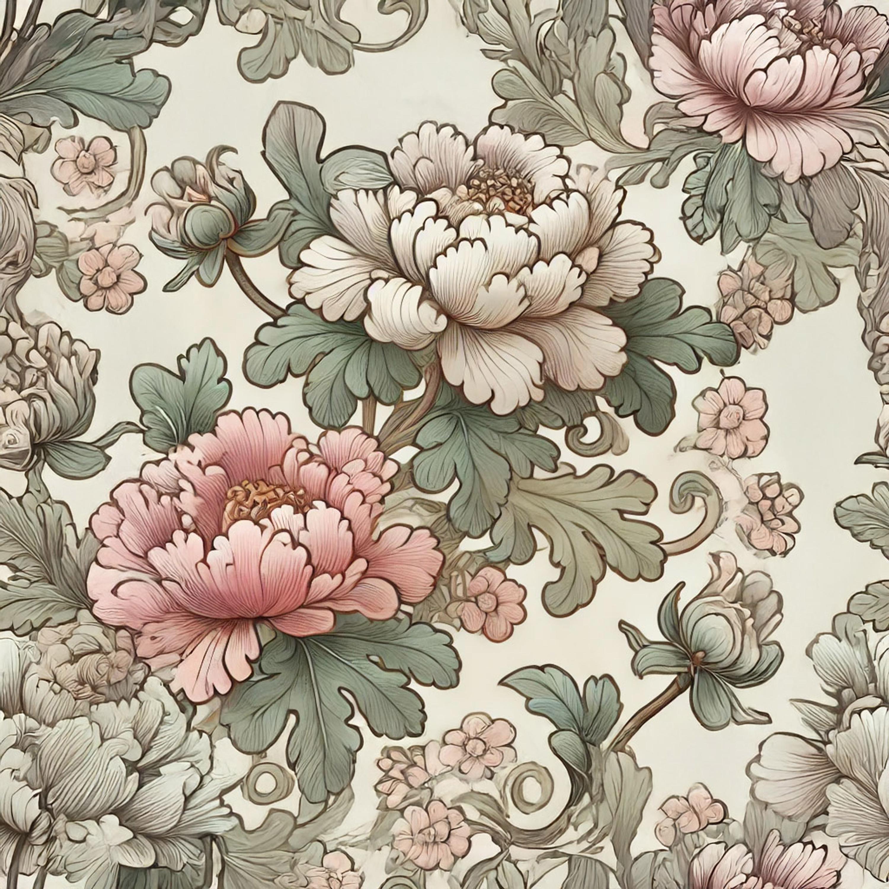 Song Dynasty Chinese Seamless Patterns: Nature & Ceramics (digital ...