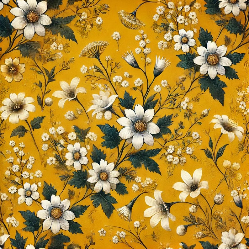 Boho Floral Seamless Patterns: Earth Tone Rustic Designs (digital ...