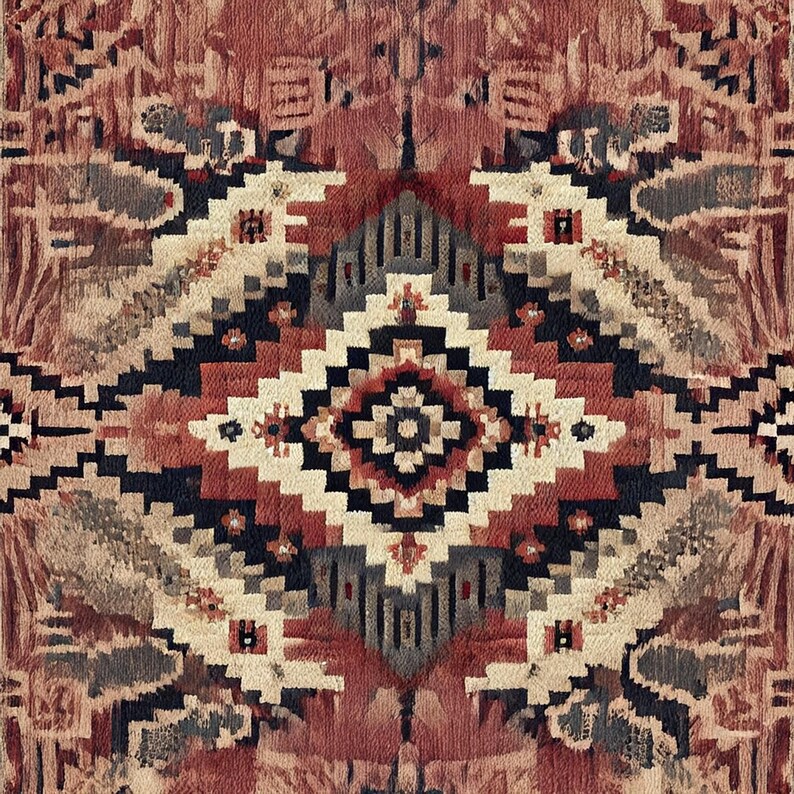 Southwest Textures Seamless Patterns – Desert Adobe, Cactus, Navajo Rug ...