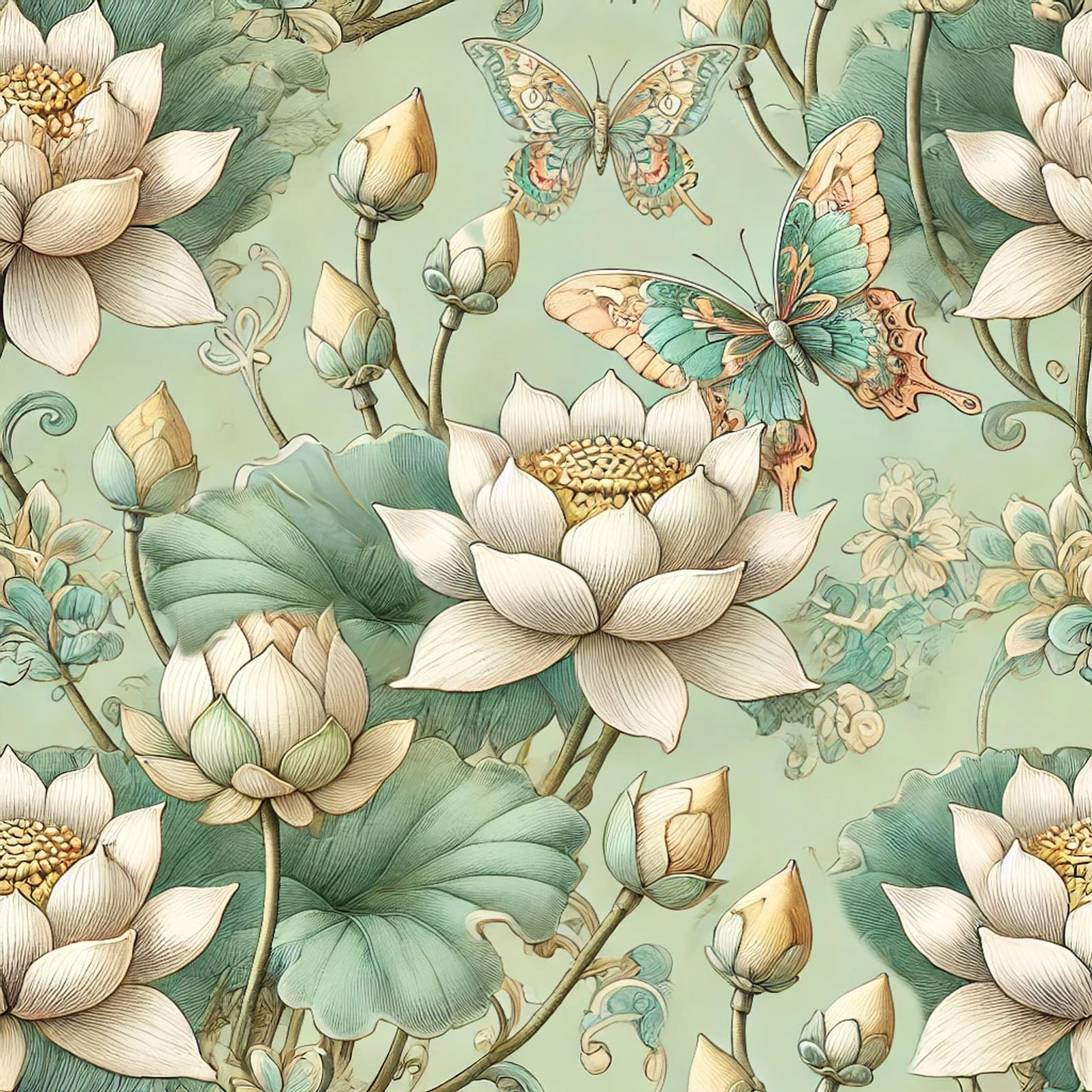 Song Dynasty Chinese Seamless Patterns: Nature & Ceramics (digital ...
