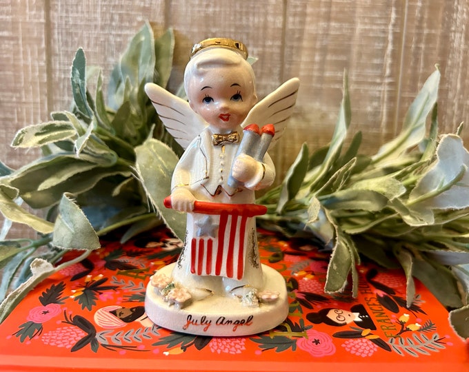 Napco July Boy Angel of the Month, Vintage Napco Boy July Angel, July ...