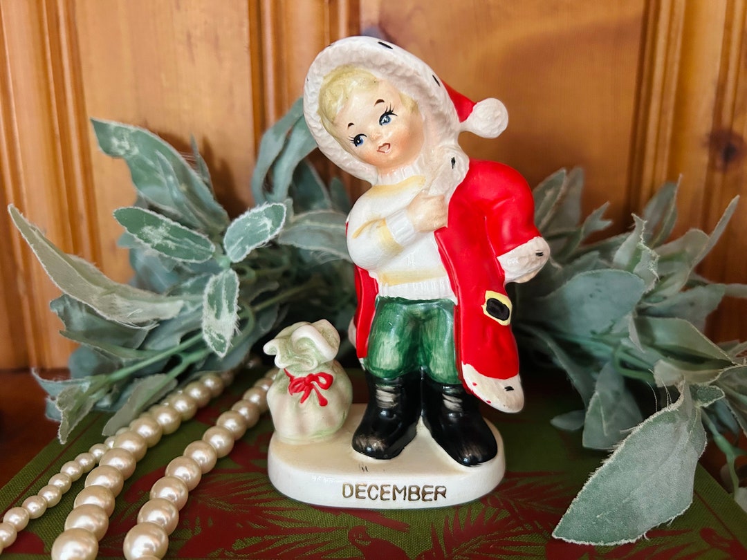 Vintage Lefton Japan December Boy Figurine, Lefton Christmas Boy With ...