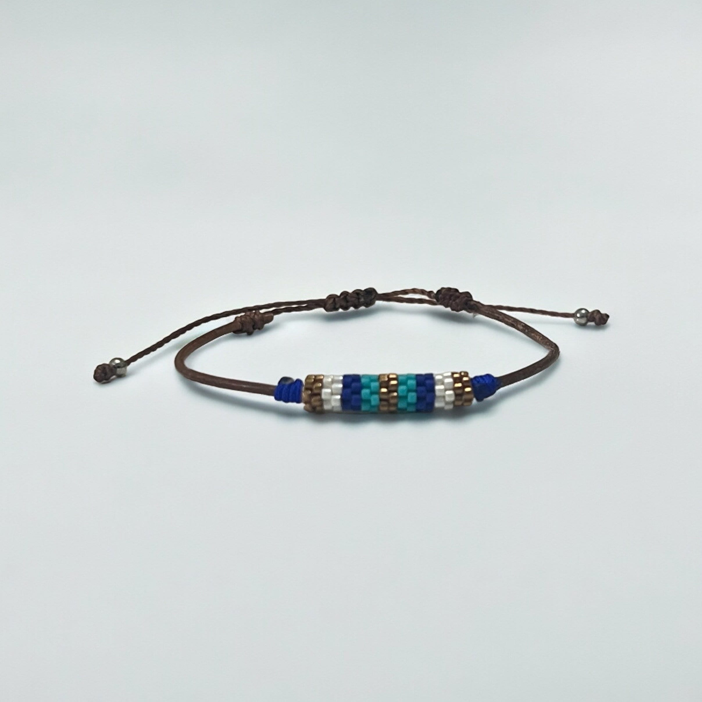 Beaded Bracelet for Men, Black Leather Bracelet for Men, Brown Bracelet ...
