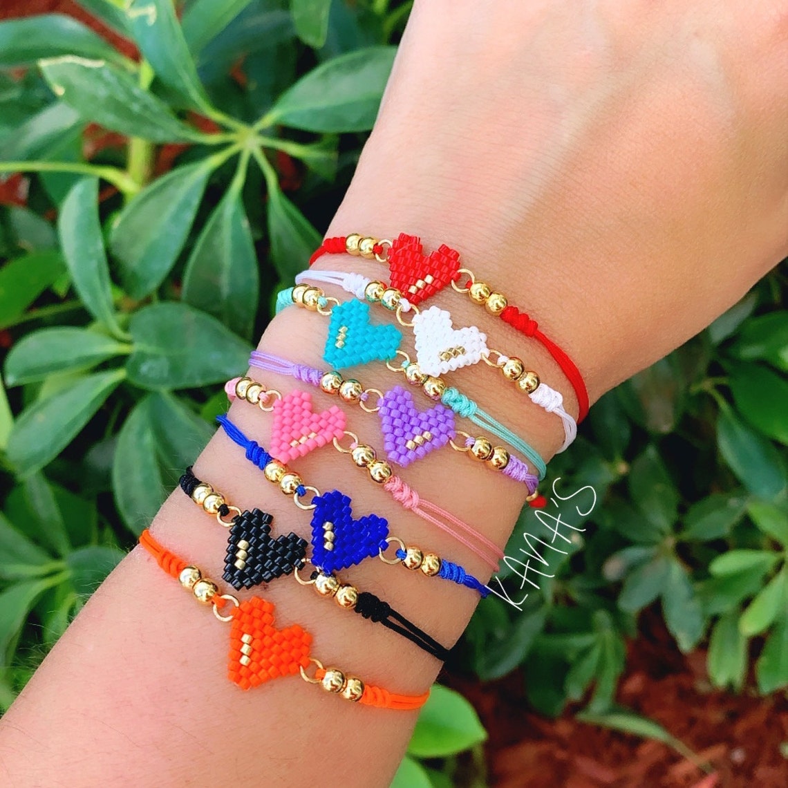 Miyuki Hearts, Miyuki Bracelets, Bracelets, Handmade Bracelets ...