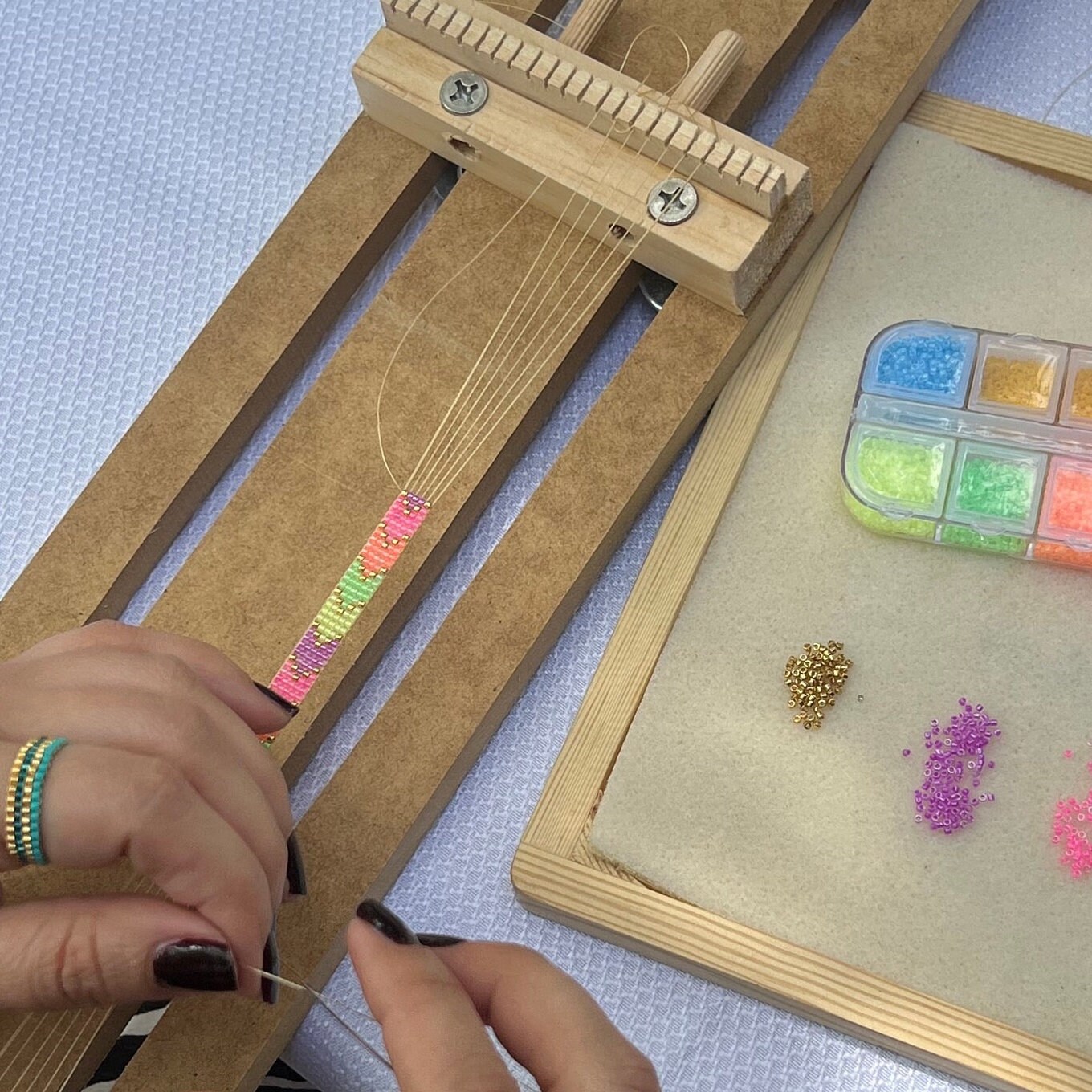 Loom, Artisan Loom, Wood Loom, Loom for Making Bracelets, Handmade Loom ...