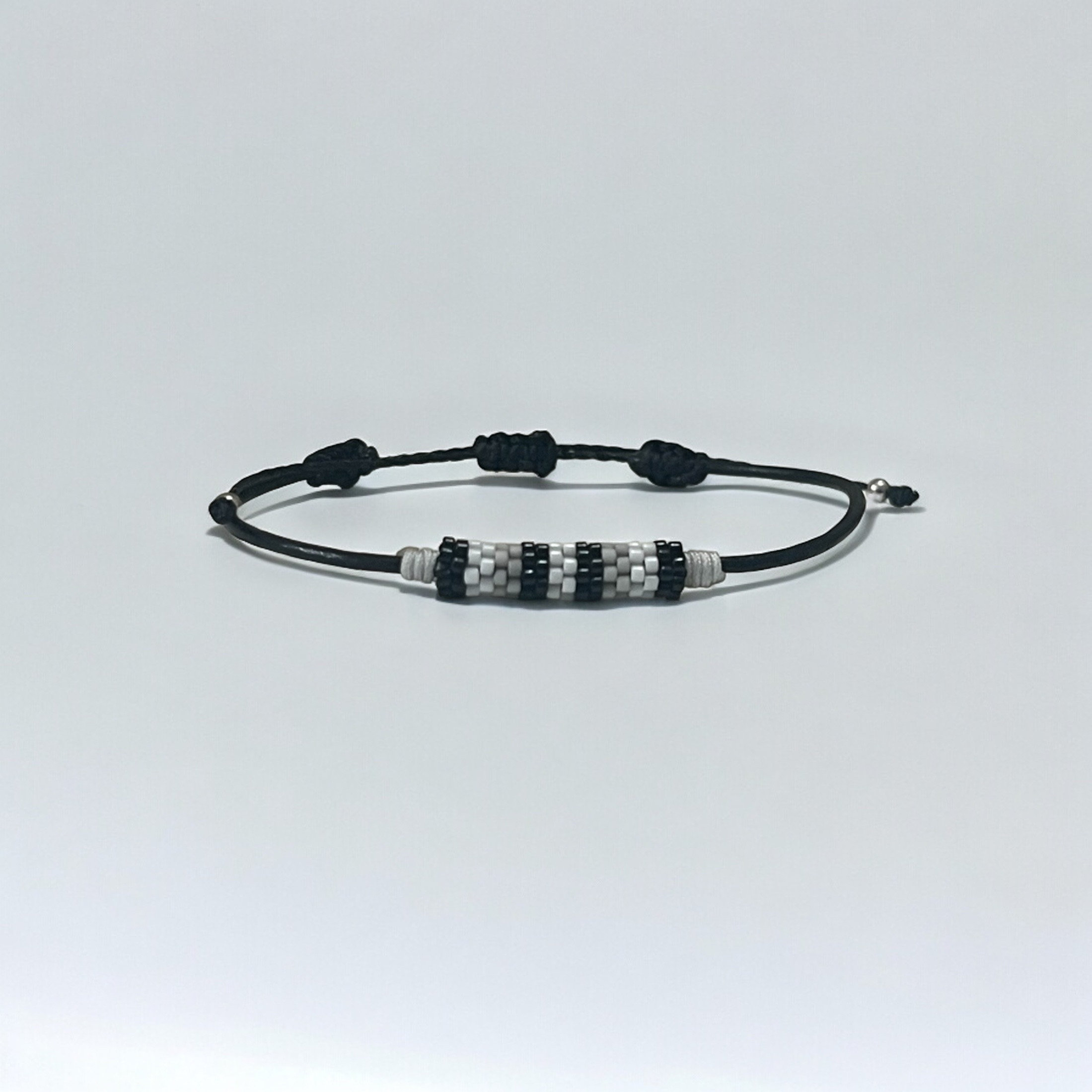 Beaded Bracelet for Men, Black Leather Bracelet for Men, Brown Bracelet ...