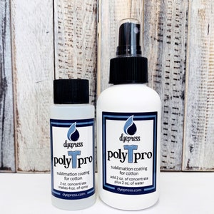 Dyepress Polytpro Poly Spray Sublimation Coating for 100% Cotton and ...