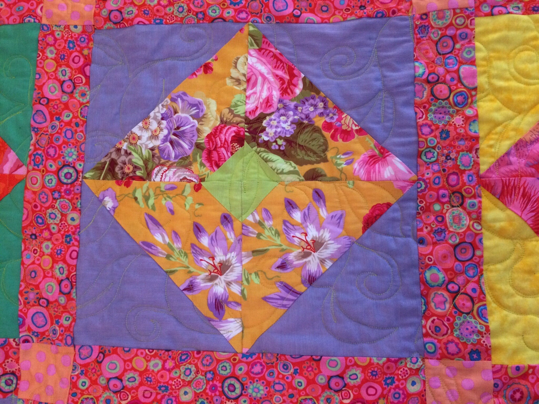 Floral Diamond Blocks - A Quilt Based on Kaffe Fassett's Pastel Blush ...