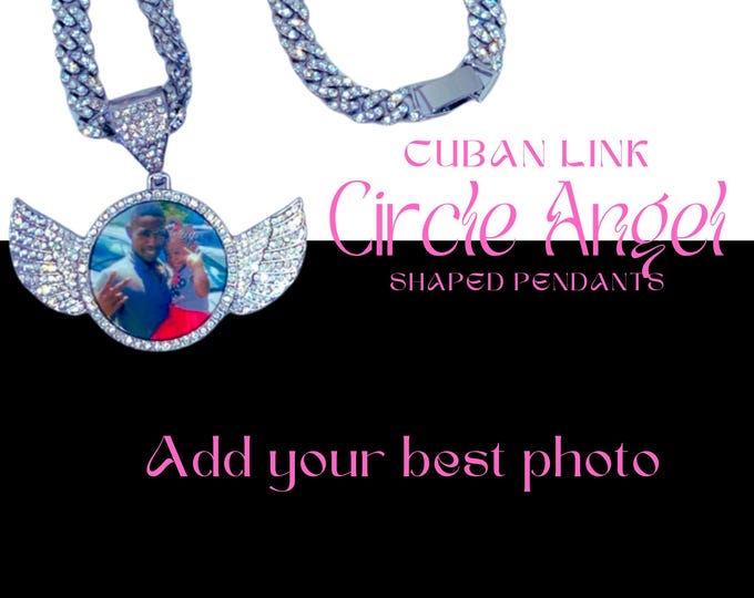 Silver Cuban Link | Sublimation Photo Pendant Necklace | Hip Hop ...