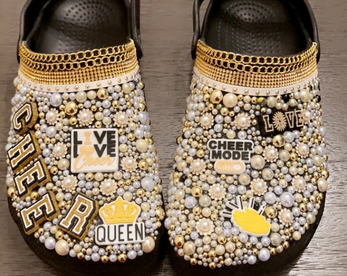 Bling Clogs Size 7 Custom Bling Clogs Cheerleader Clogs Customized ...