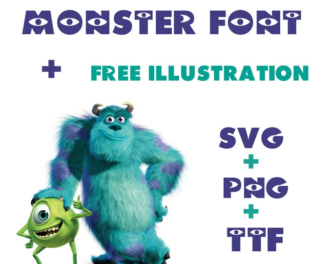 Monster Ag SVG Font PNG TTF Cartoon Font Svg Files for - Etsy
