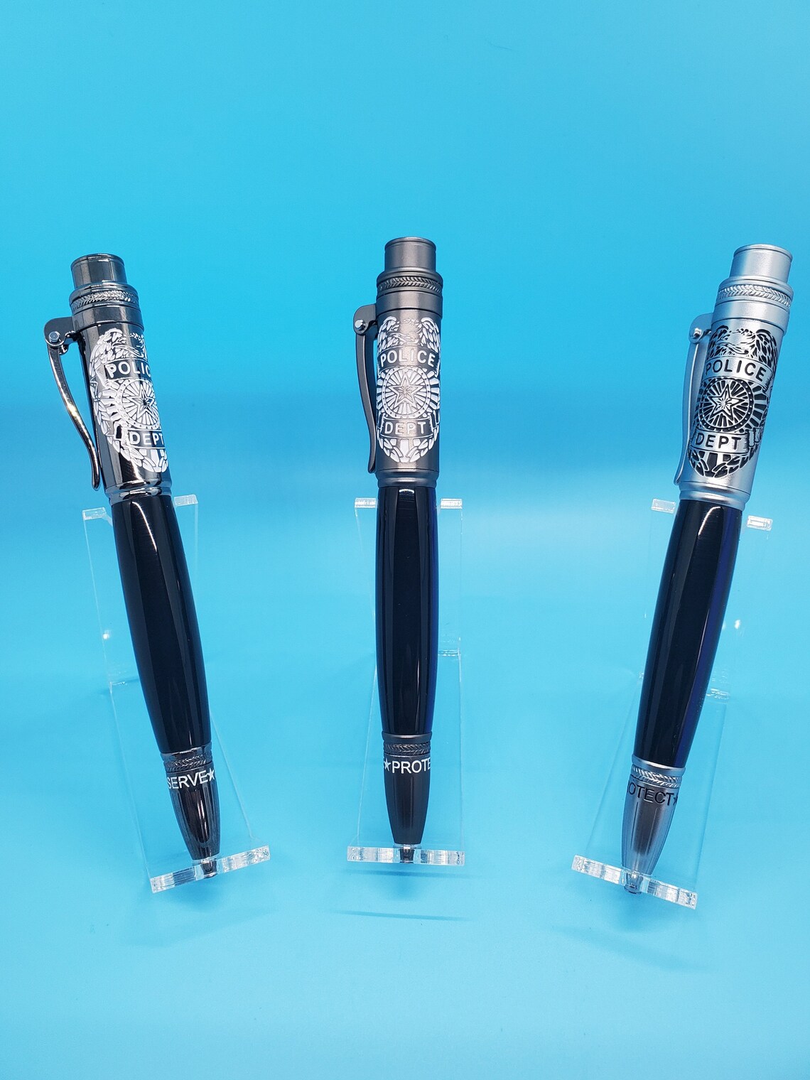 Handmade Click Police Pen/ thin blue line pen - Etsy.de