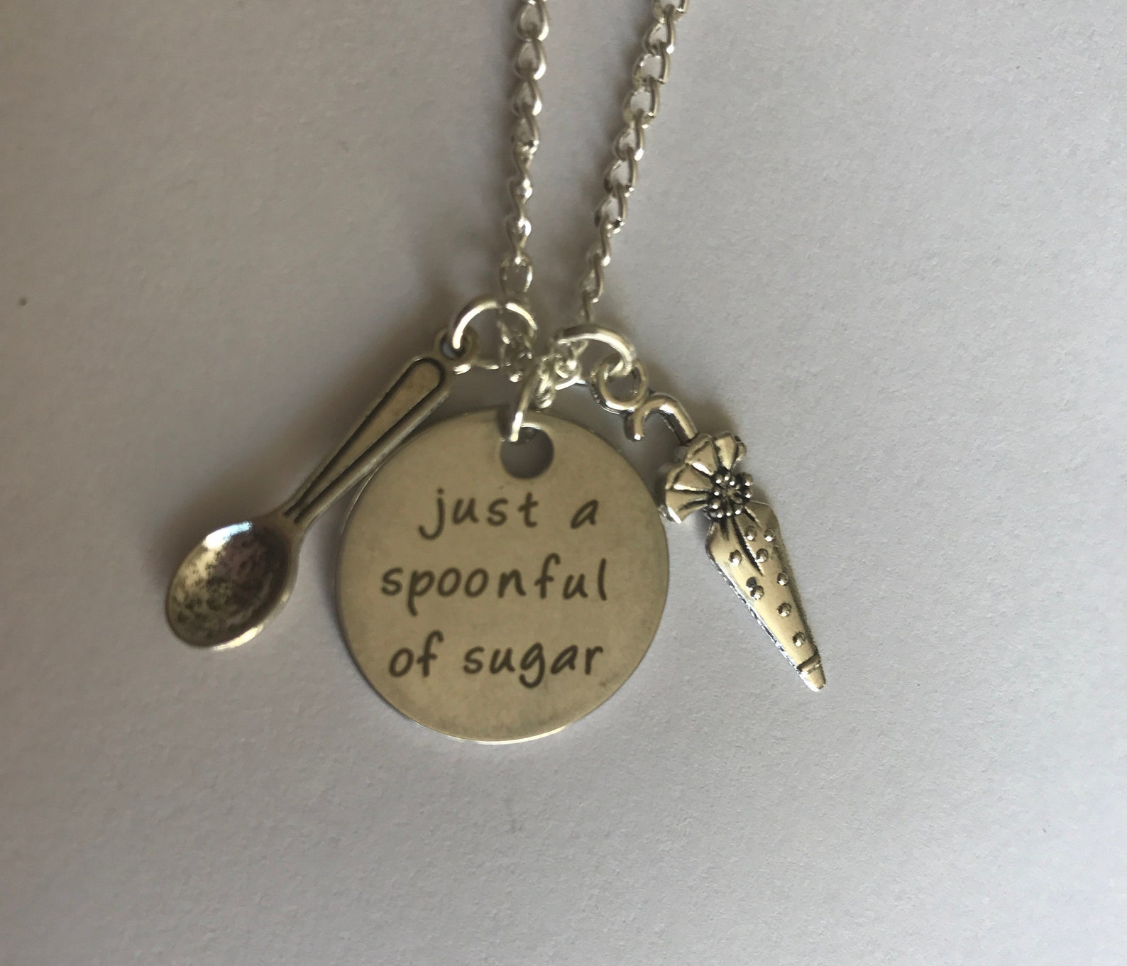MARY POPPINS Just S Spoonful of Sugar Girls Charm Pendant - Etsy