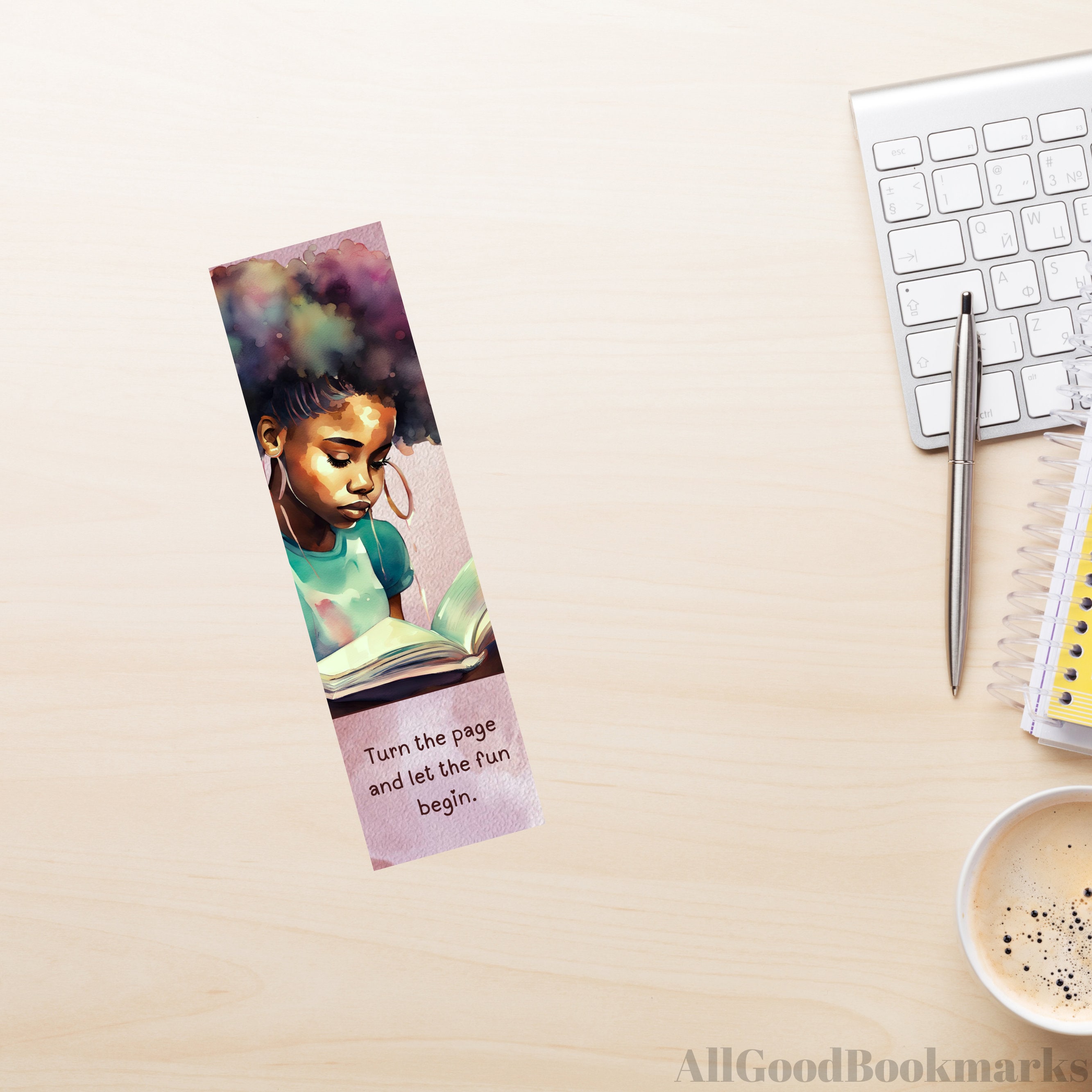 Printable Bookmarks | Little Black Girls Reading | Whimsical Kids ...