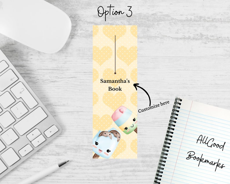 Personalized Kawaii Bookmark Printable Back to School - Etsy