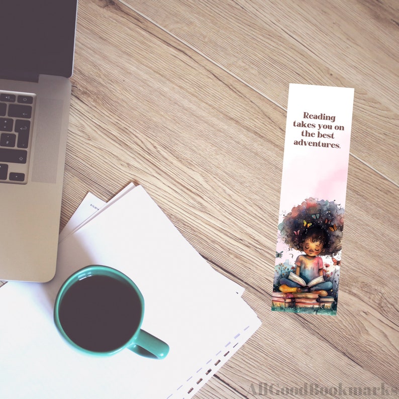 Printable Bookmarks | Little Black Girls Reading | Whimsical Kids ...