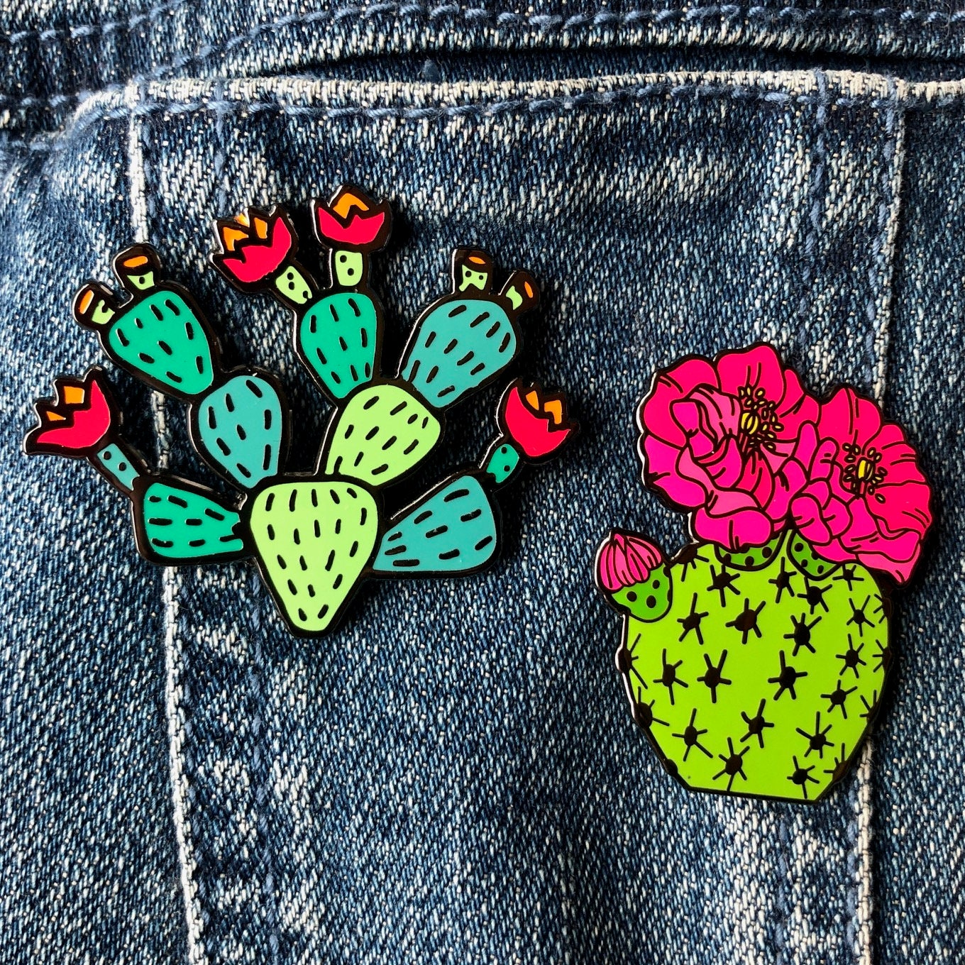 Blooming Cactus Enamel Pin Cactus Enamel Pin Cactus Lapel - Etsy