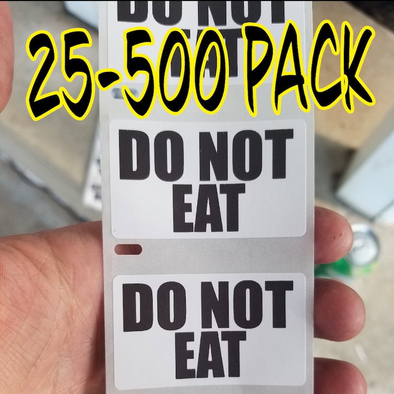 Warning Do Not Eat Labels - Etsy