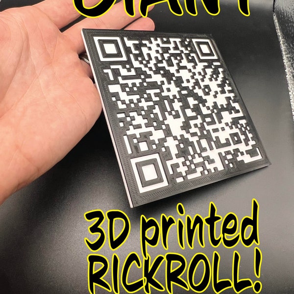 Rick Roll Qr Code Sign Etsy Hong Kong