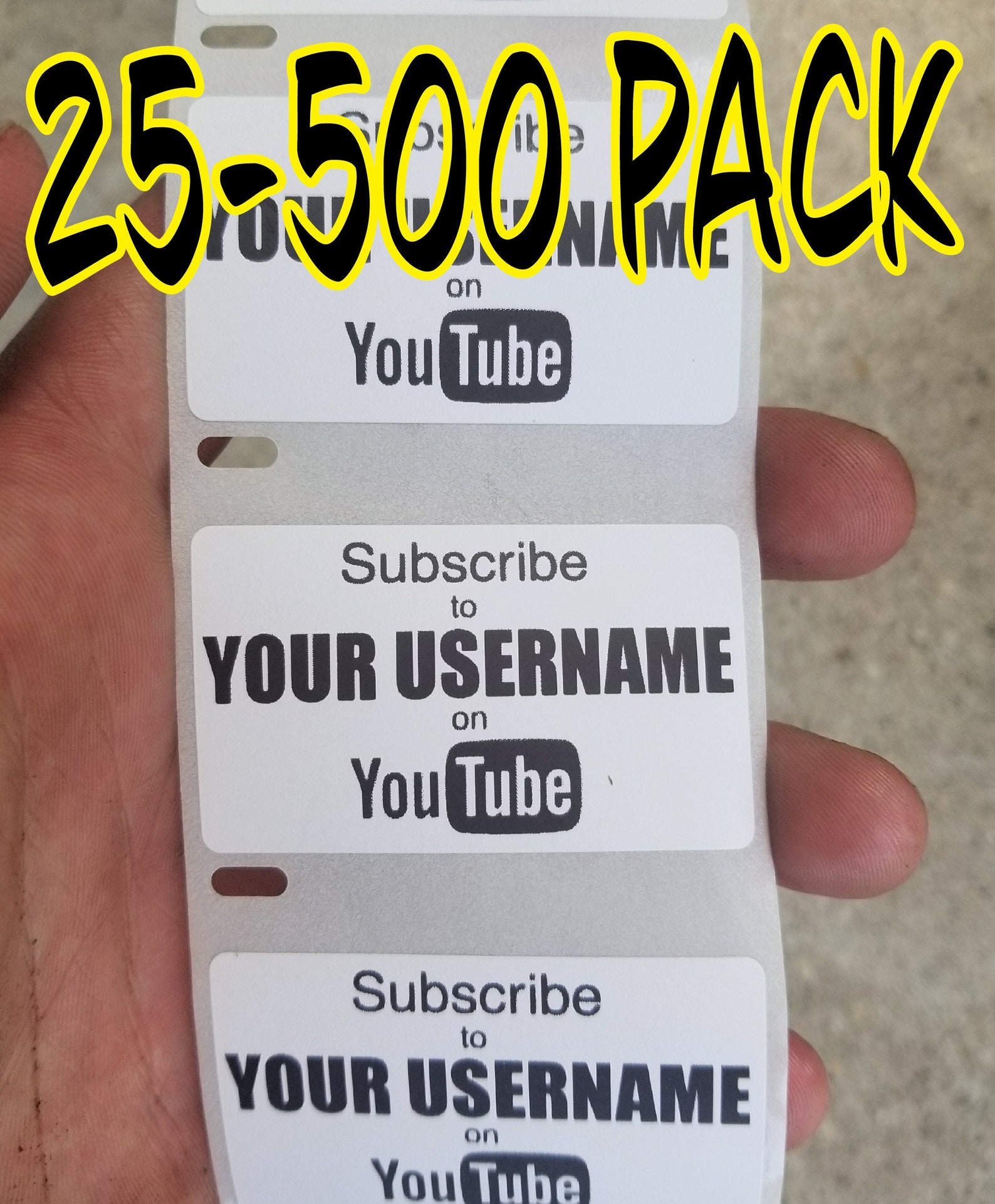 Custom YOUTUBE User Name Stickers 25-1000 Laptop Wall Handle - Etsy
