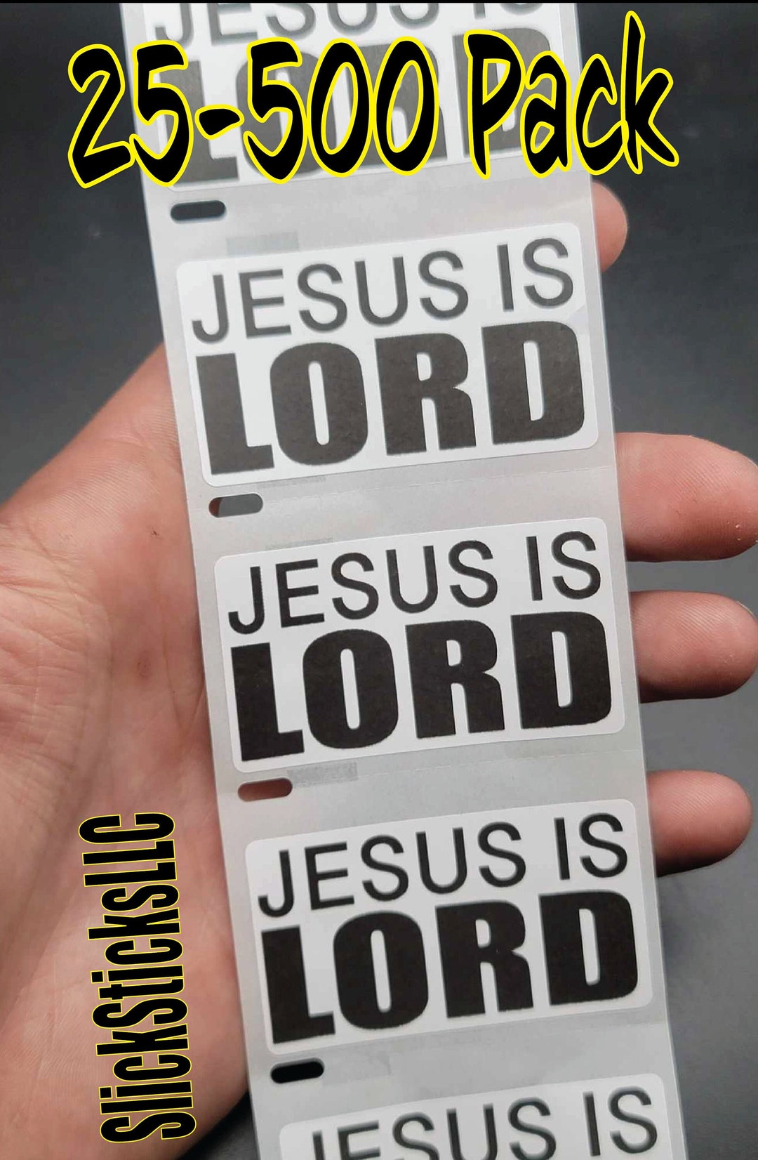 JESUS IS LORD Stickers 25-500 Pack Decal Labels Sticker God Bulk ...