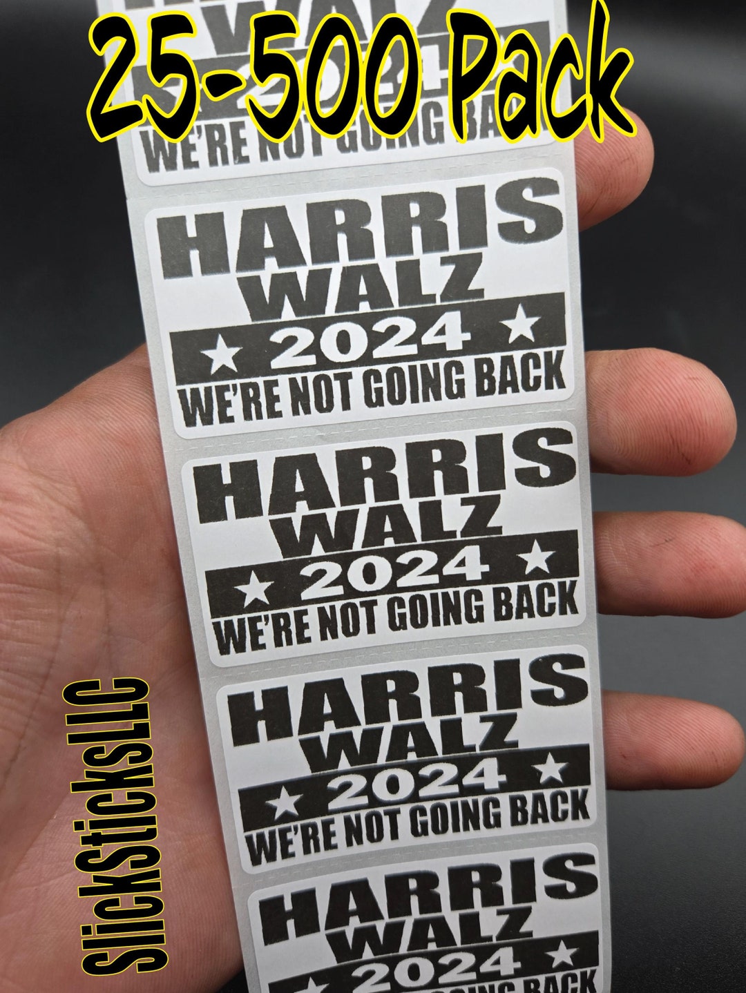 HARRIS WALZ 2024 We're NOT Going Back 25-500pcs Stickers Politic Decal ...