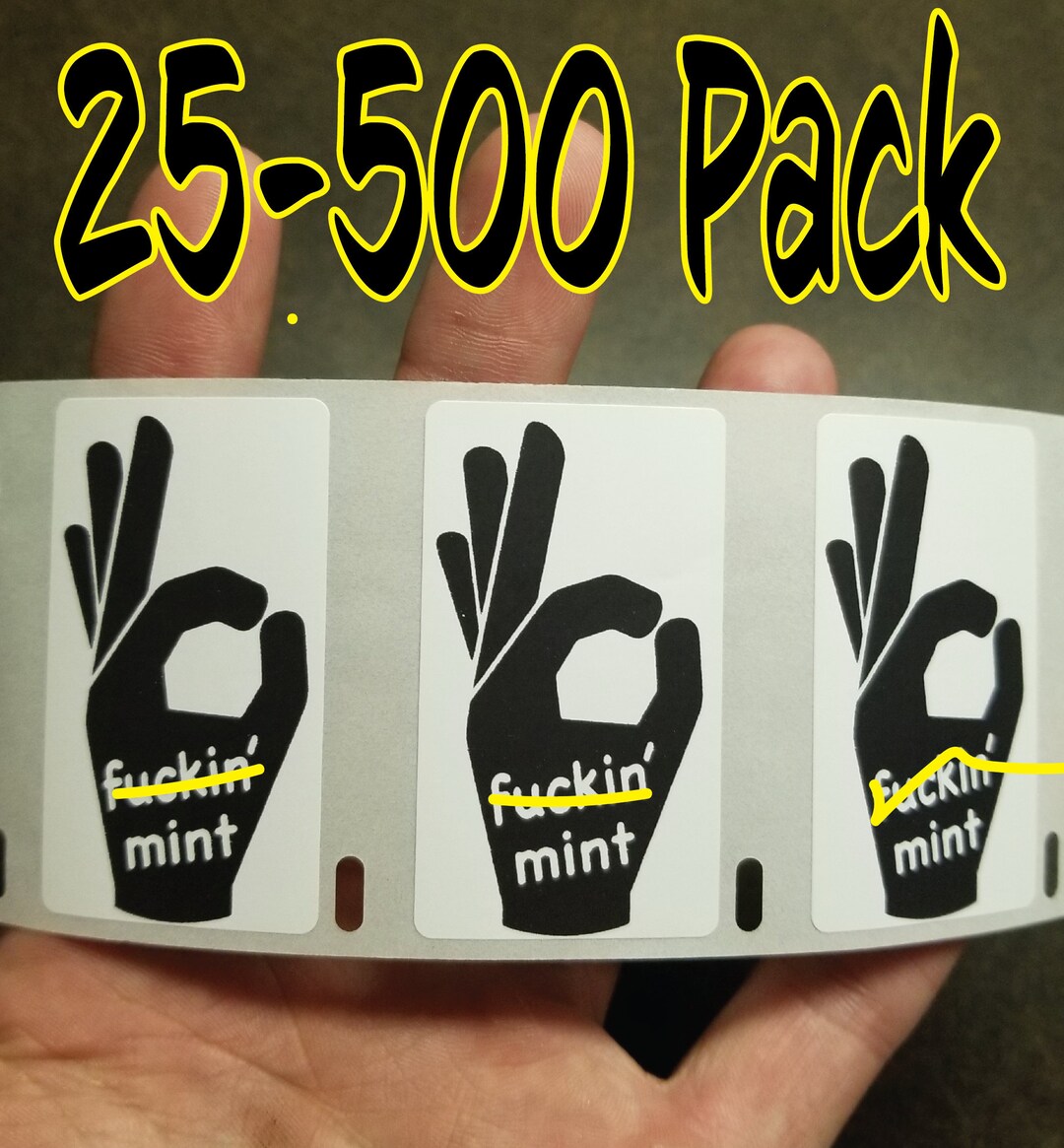 F*CKING MINT Stickers 25-500 Pack Stickers Gag Prank Sticker Decal Meme ...