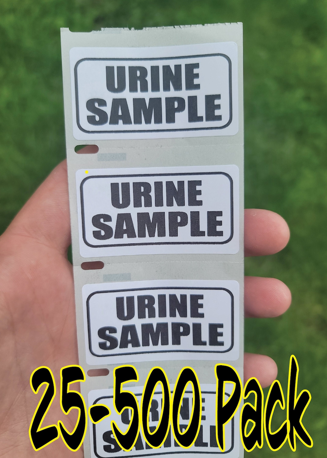 URINE SAMPLE 25-500 Pack Stickers Gag Prank Sticker Decal Medical Label ...