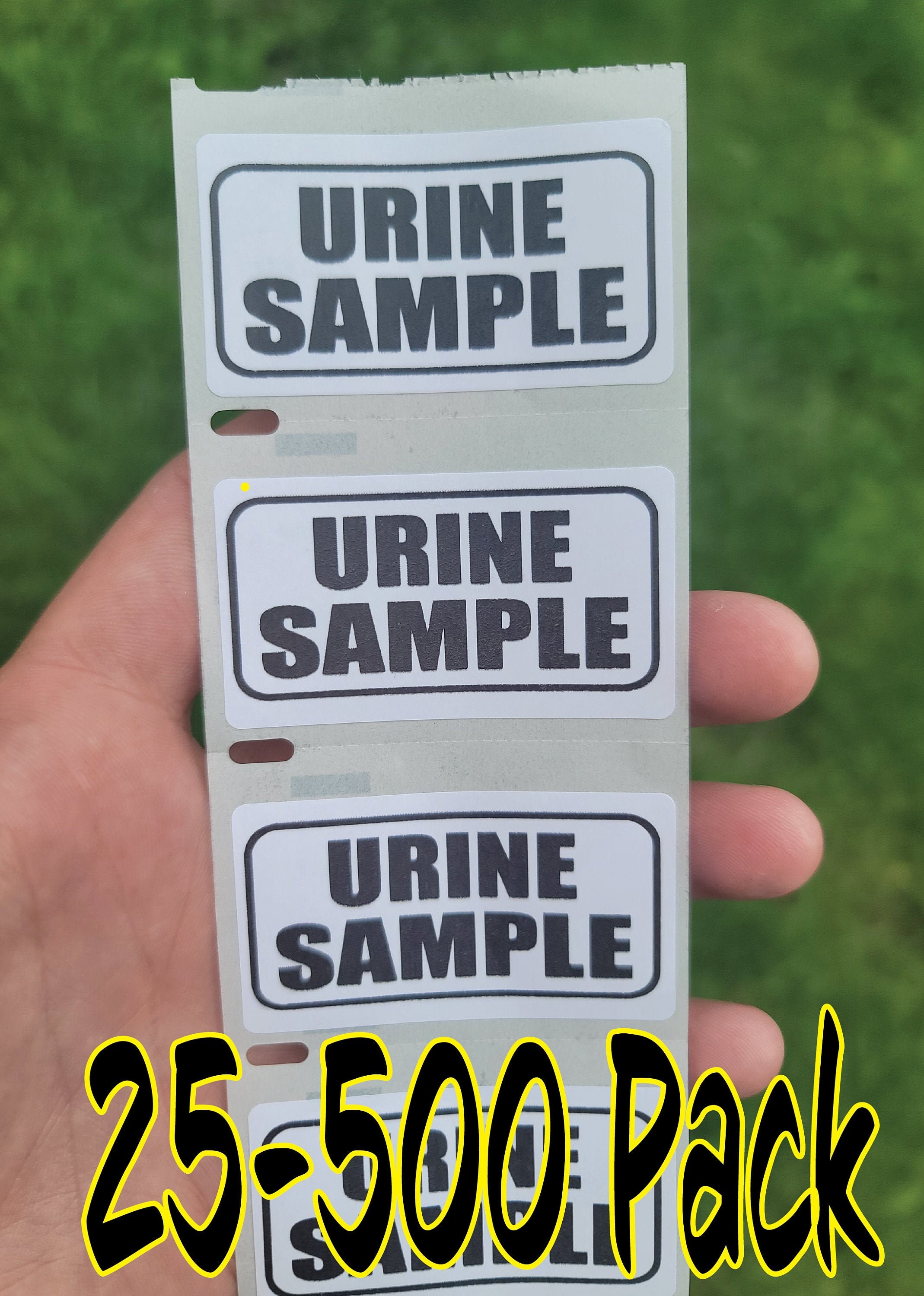URINE SAMPLE 25-500 Pack Stickers Gag prank sticker decal | Etsy