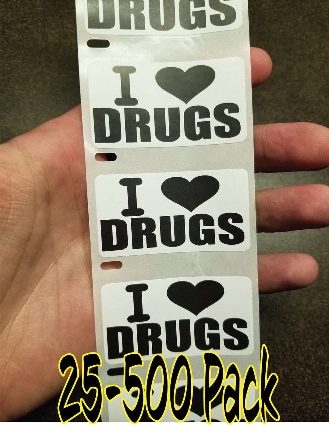 I LOVE DRUGS Stickers 25-500 Pack Gag Prank Sticker Decal Meme Joke - Etsy