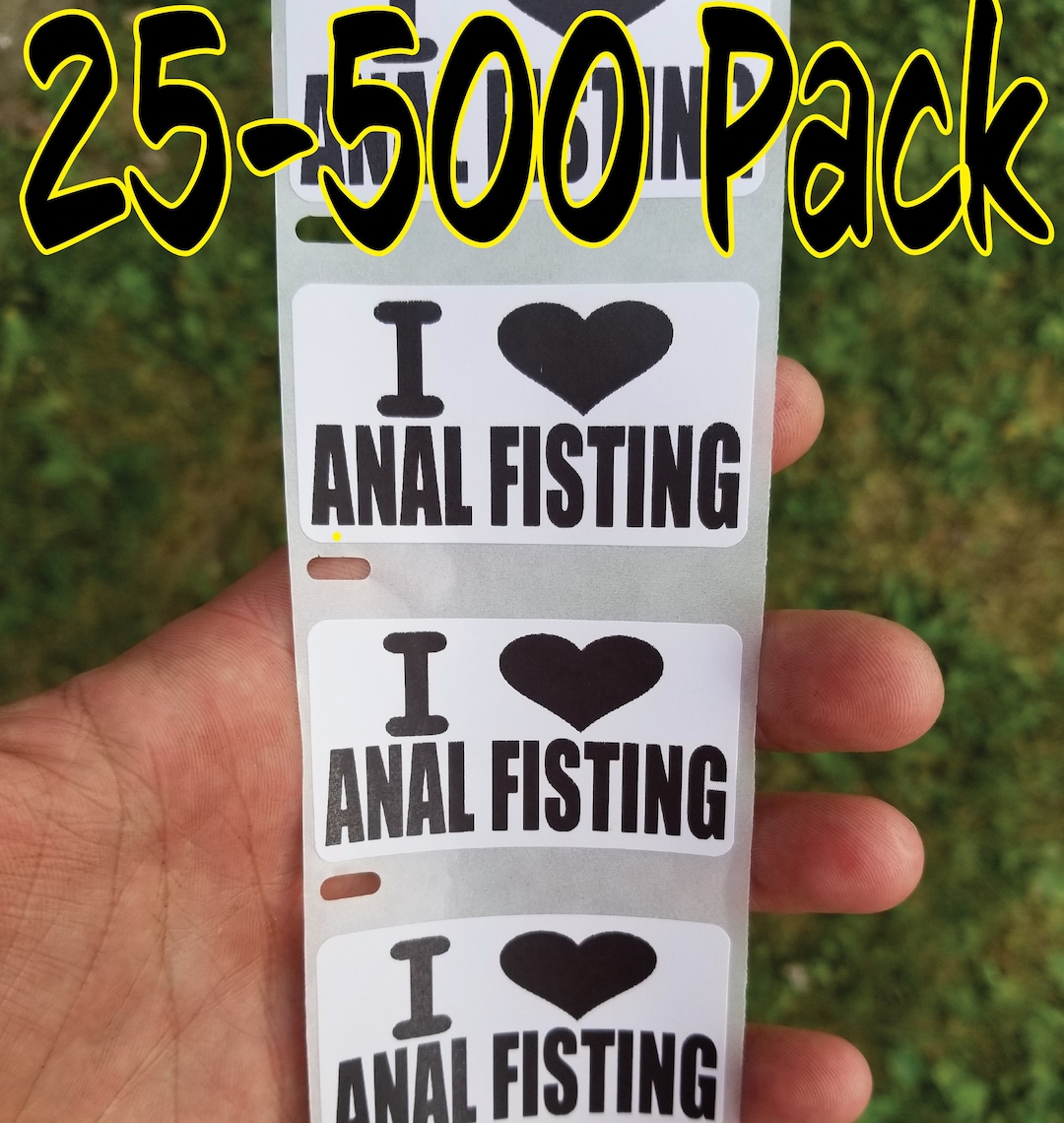 I Love Anal Fisting Stickers 25 500 Pack Gag Autocollant Blague