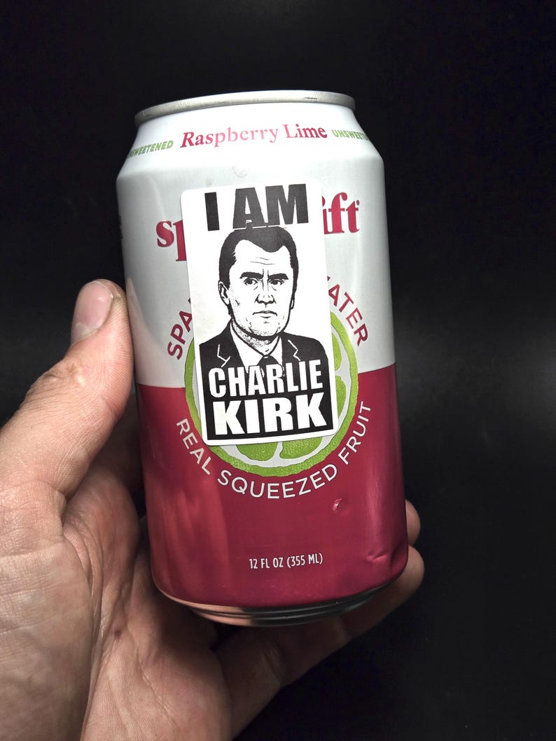 I AM CHARLIE KIRK 25-500PC Stickers Bulk Decals Labels Violence Will ...