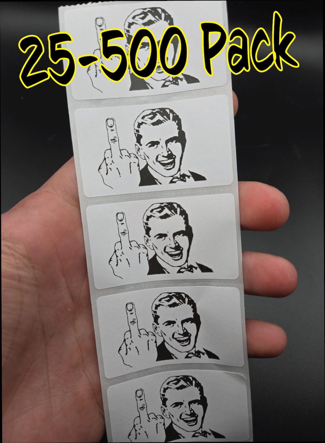 MIDDLE FINGER GUY Meme 25-1000 Pack Stickers Gag Prank Sticker Decal ...