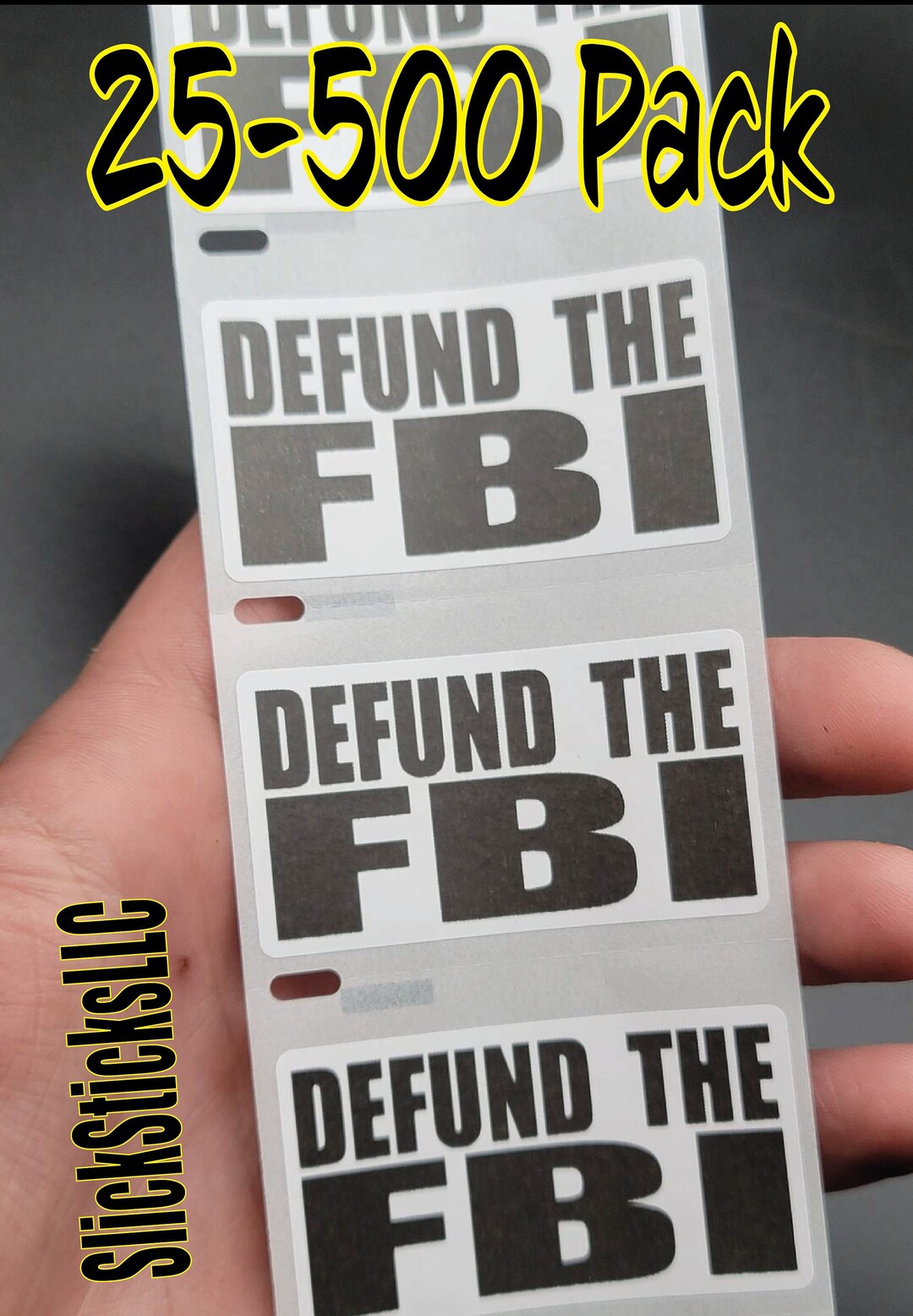 DEFUND THE FBI Stickers 25-500 Pack Decals Labels Abolish Dismantle End ...