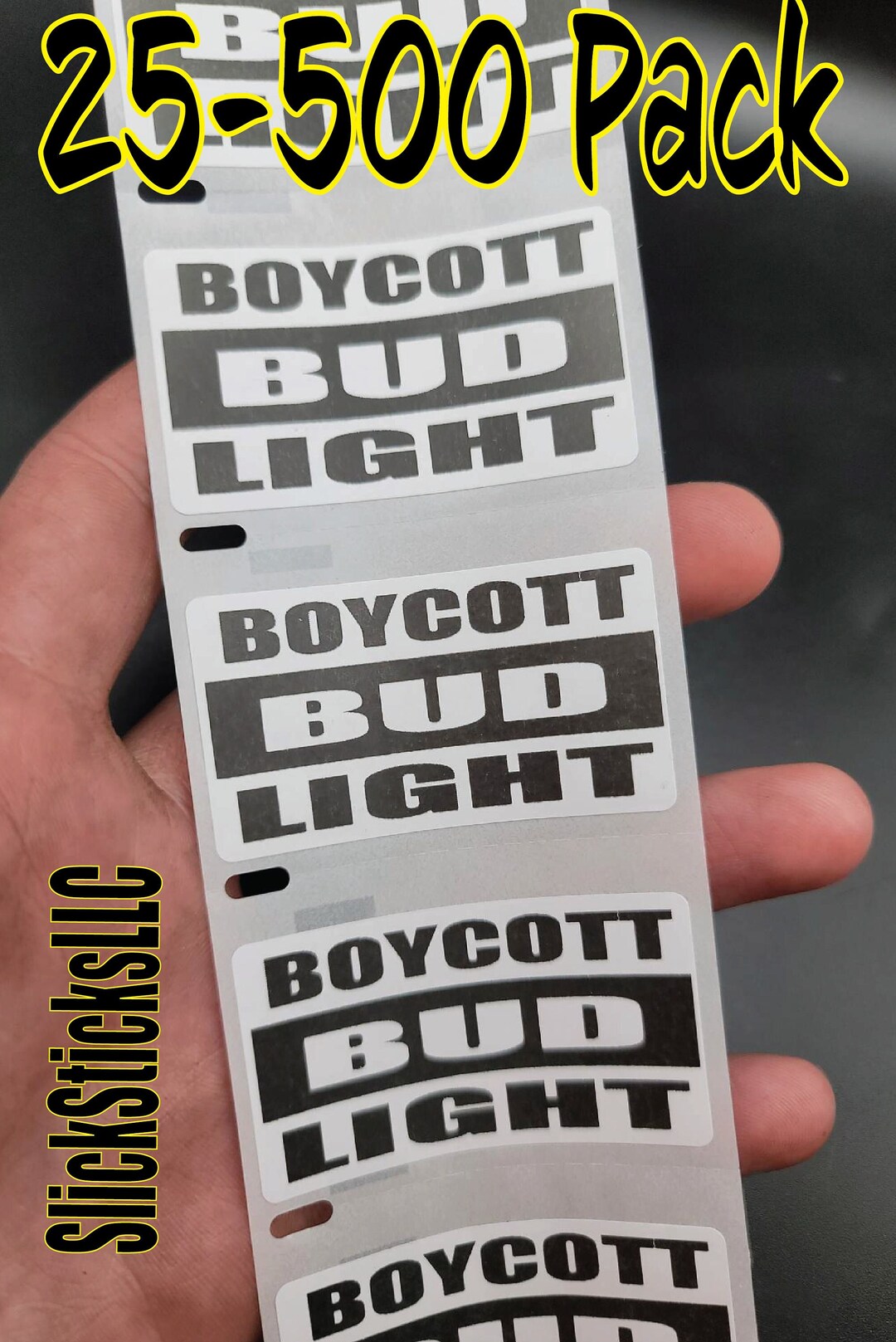 BOYCOTT BUD LIGHT 25-500pack Stickers Decal Labels Hard Hat Protest ...