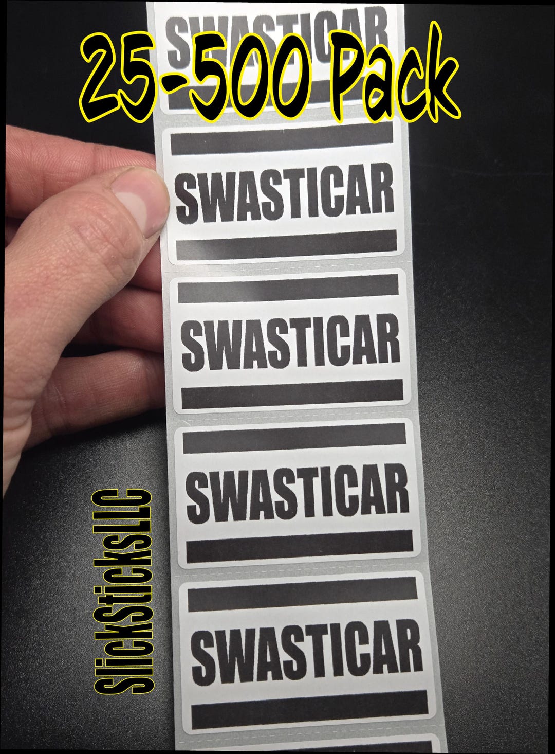 SWASTICAR Bulk Stickers 25-500 Pack Decals Elect Impeach Donald Stop ...