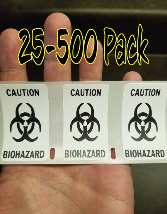 BIOHAZARD 25-500 Pack Stickers Gag Prank Sticker Decal Medical - Etsy