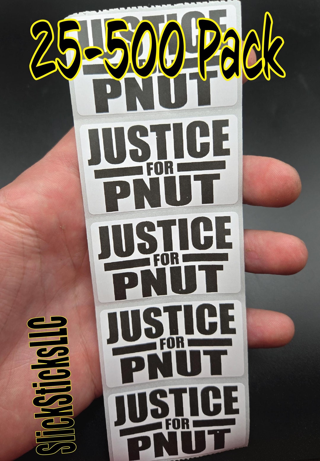 JUSTICE for PNUT 25-500pack Stickers End Stop Government Bulk Lot ...