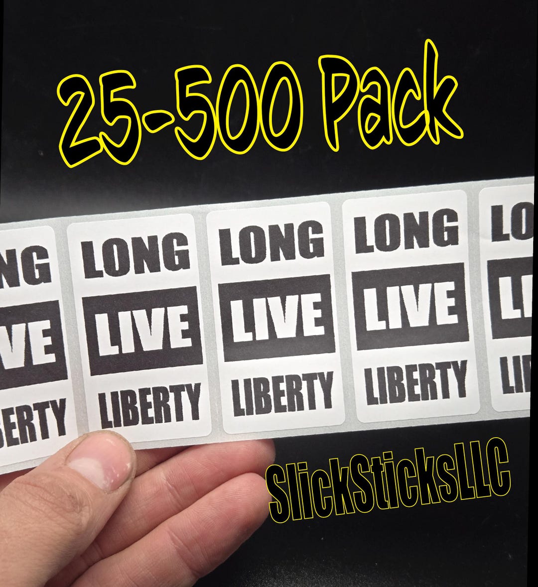 LONG LIVE LIBERTY Stickers 25-500 Pack Labels Decal Decal Patriotic ...