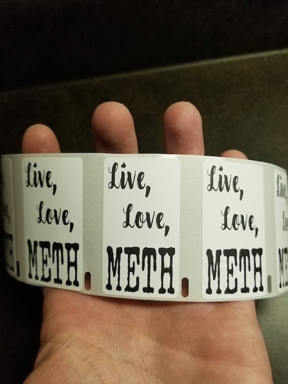 LIVE LOVE METH Gag Stickers 25-500 Pack Gag Sticker Anti Drugs | Etsy