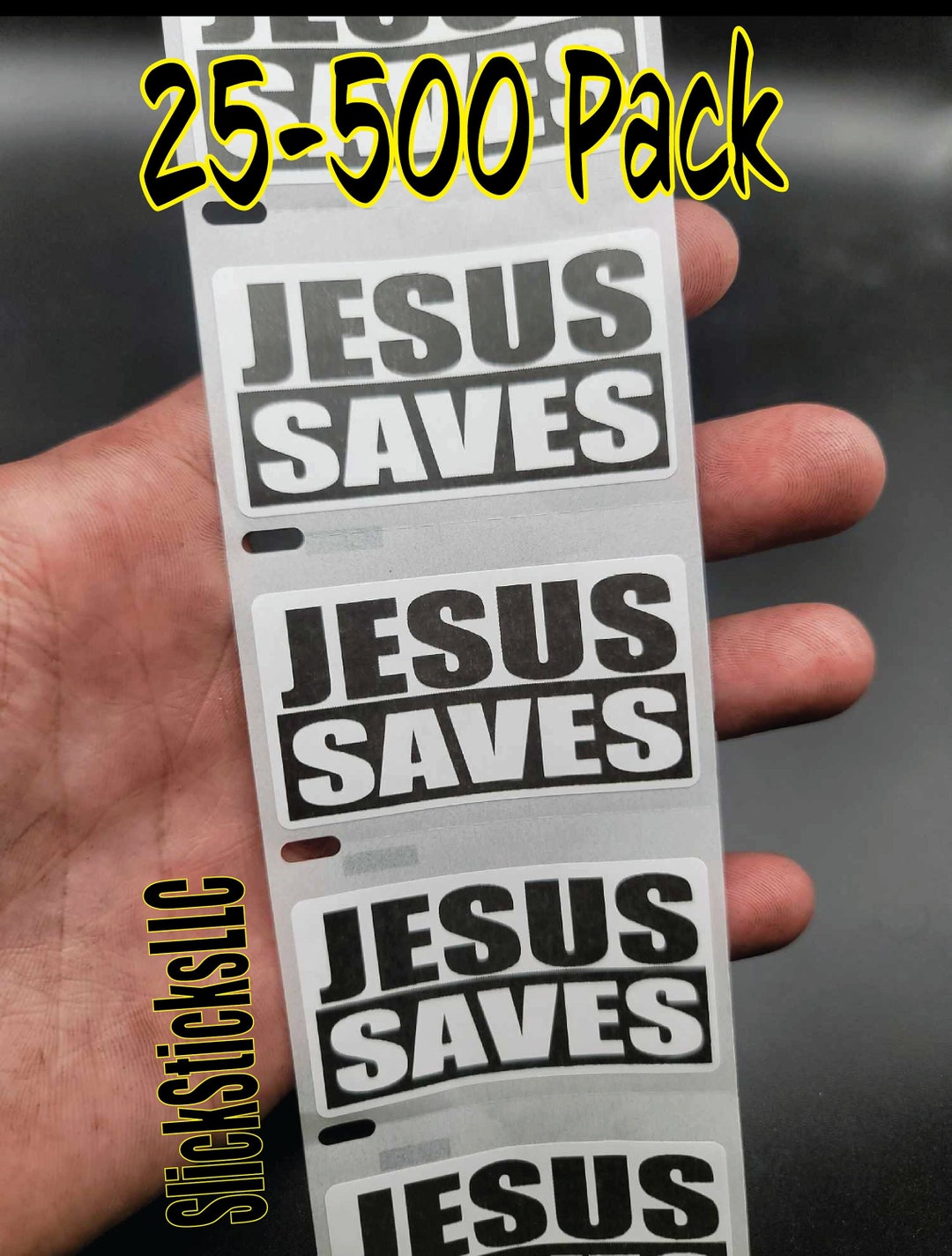JESUS SAVES Stickers 25-500 Pack Decal Labels Sticker God Bulk ...