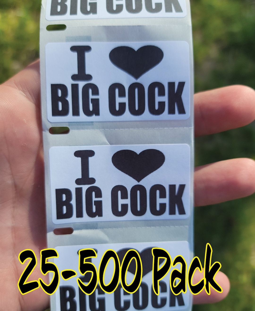 I LOVE BIG COCK Stickers 25-500 Pack Pro Gay Gag Sticker Joke Decal ...