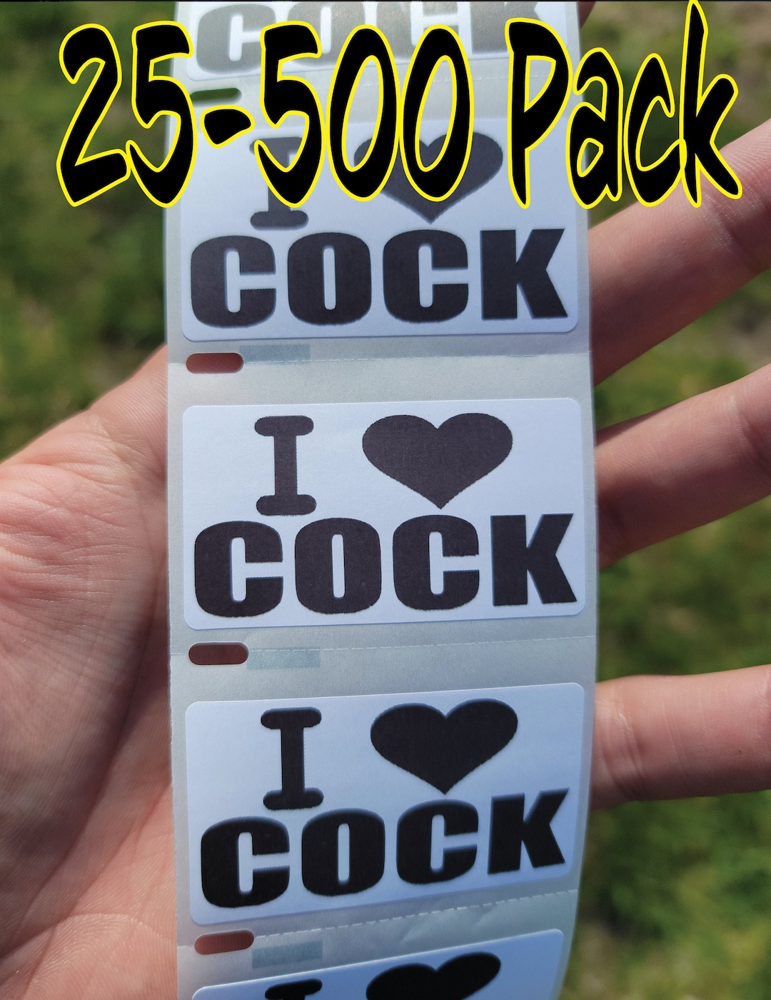 I LOVE COCK Stickers 25-500 Pack Pro Gay Gag Sticker Joke Decal Dick ...