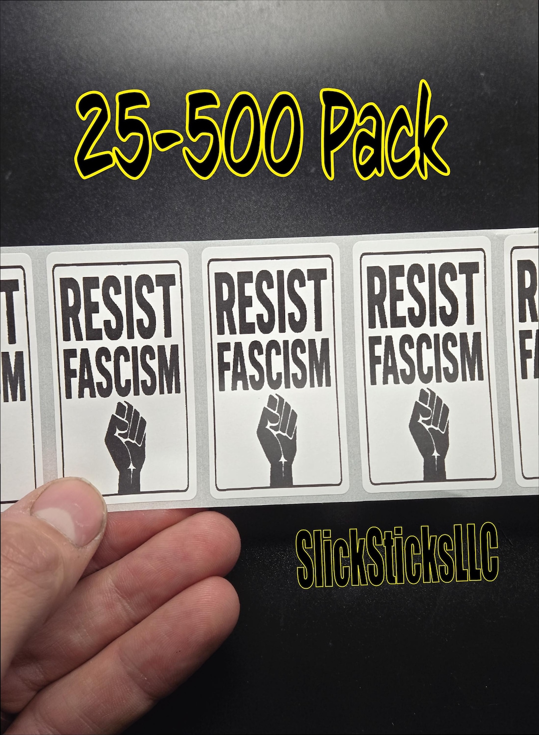 RESIST FASCISM 25-500 Bulk Lot Stickers Decals Labels Pack Anti Trump ...