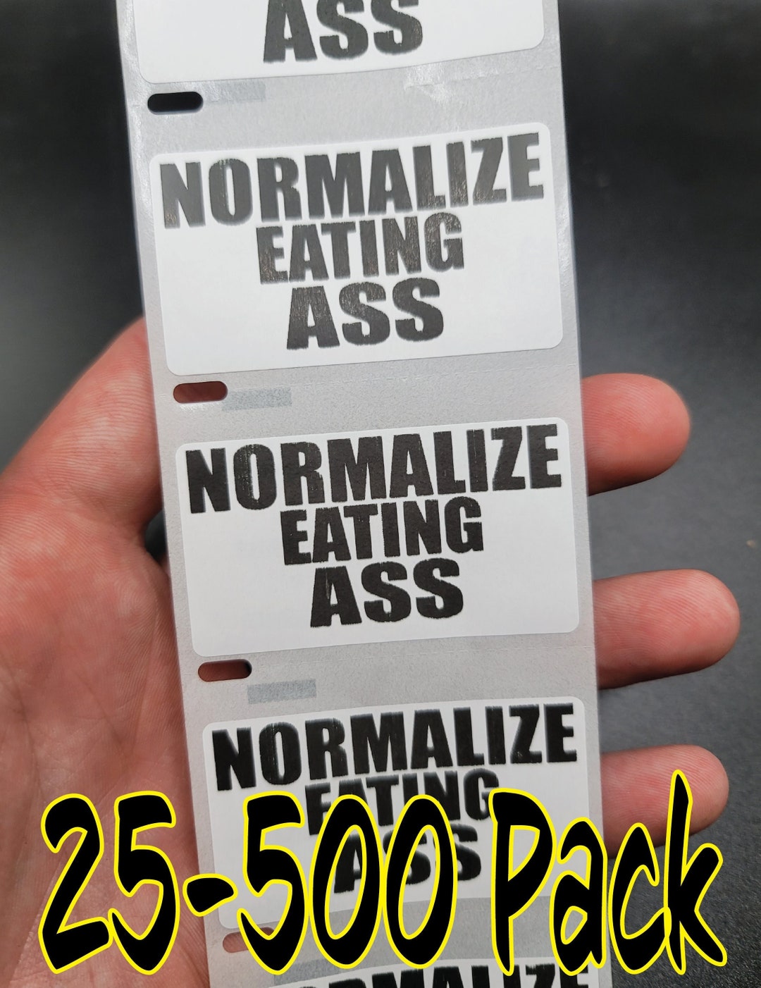 NORMALIZE EATING A*S 25-500 Pack Stickers Bulk Lot Decal Labels ...