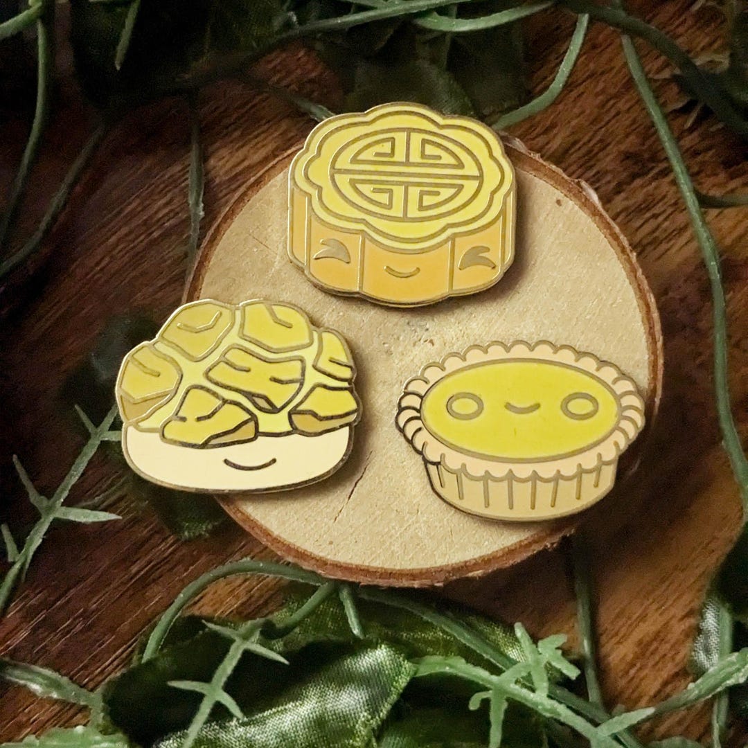 Chinese Dessert Magnets - Egg Tart, Mooncake, and Pineapple Bun - Etsy