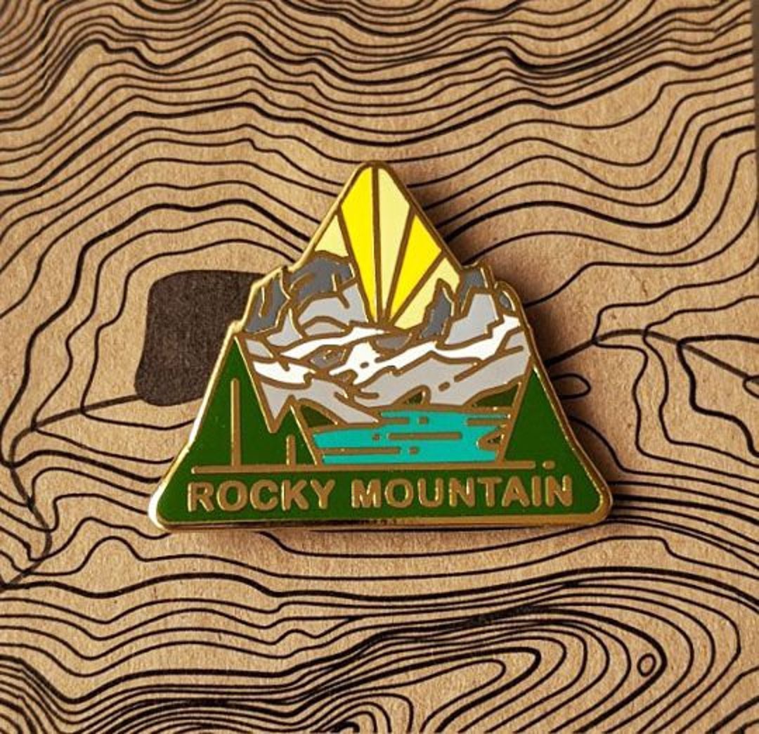 Rocky Mountain National Park Hard Enamel Pin National Park Lapel Pin ...