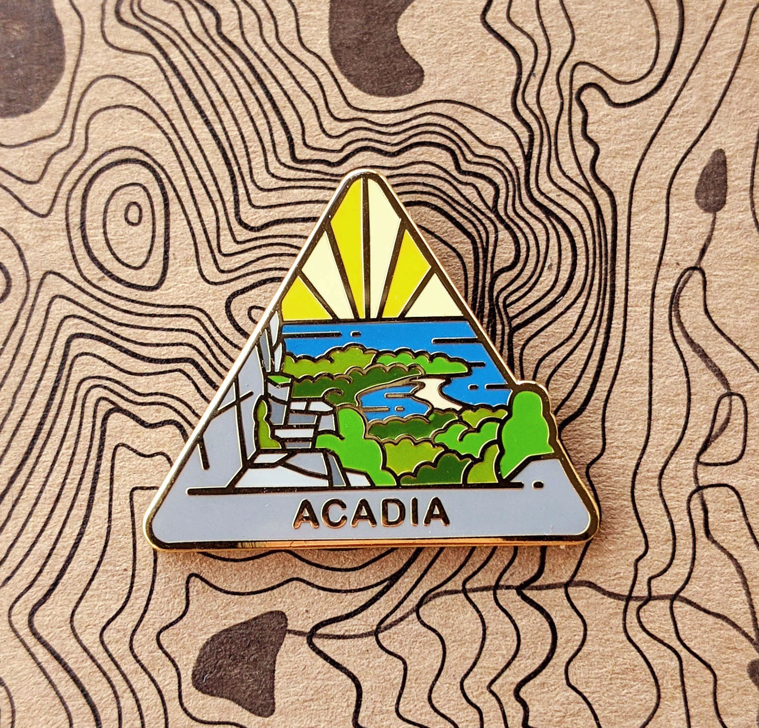 Acadia National Park Hard Enamel Pin National Park Pin | Etsy