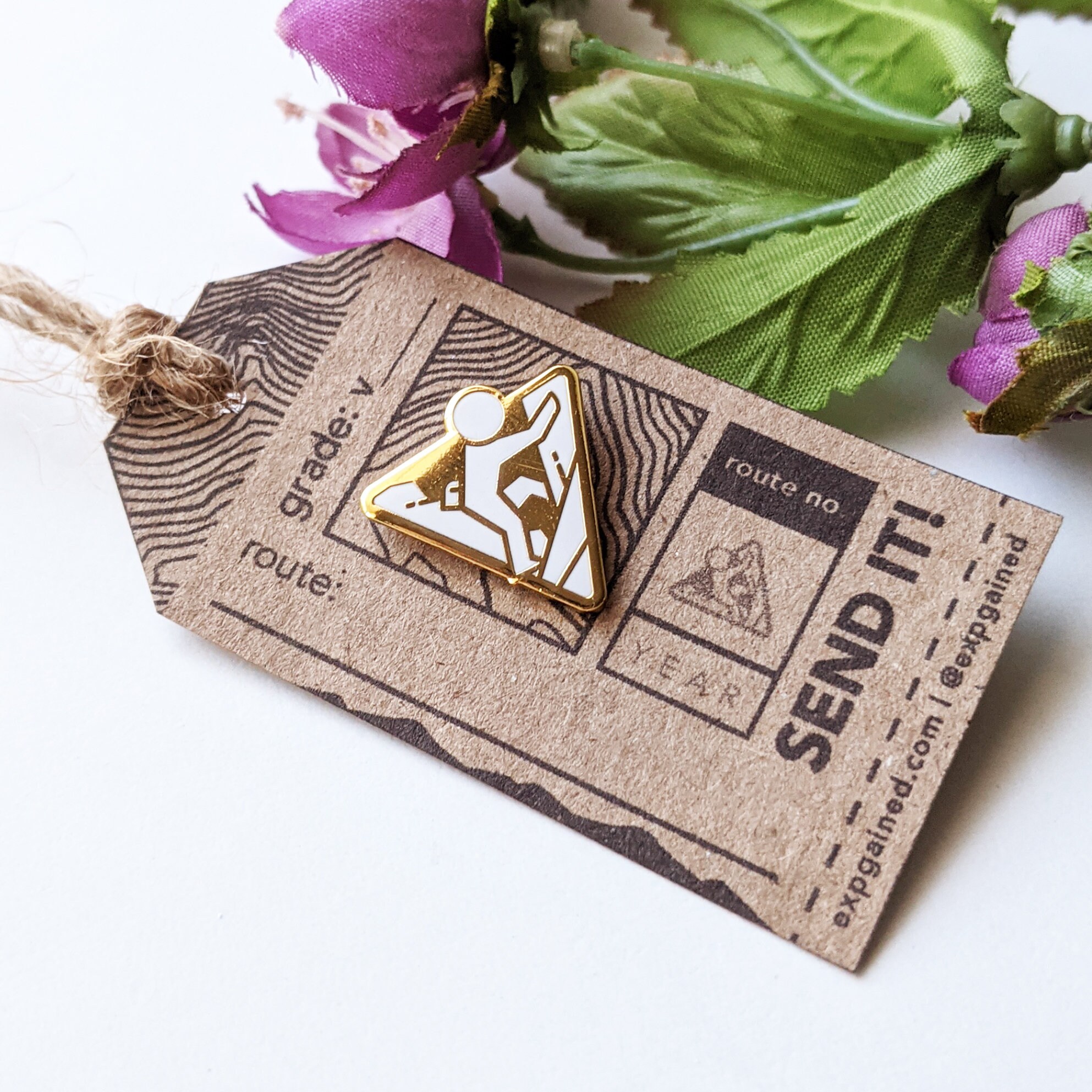 Climbing Person Hard Enamel Map Pin | Climbing Bouldering Mountain Pin ...