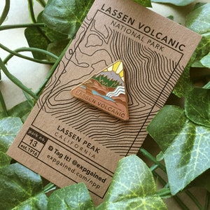 Lassen Volcanic National Park Hard Enamel Pin | National Park Lapel Pin ...